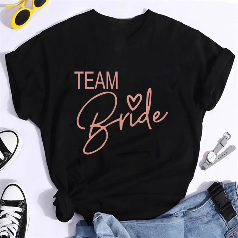 Camiseta-Casual-Feminina-e-Feminina-Team-Bride-Tops-para-Festa-de ...