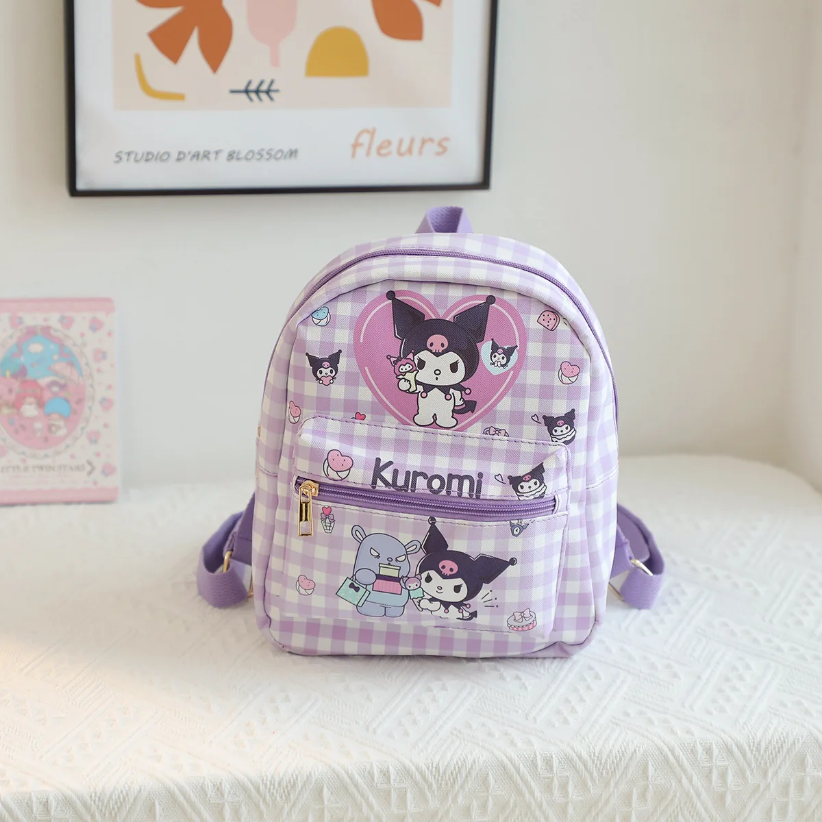 Sanrio Kuromi Printed Kawaii Backpack - KawaiiMerch.com