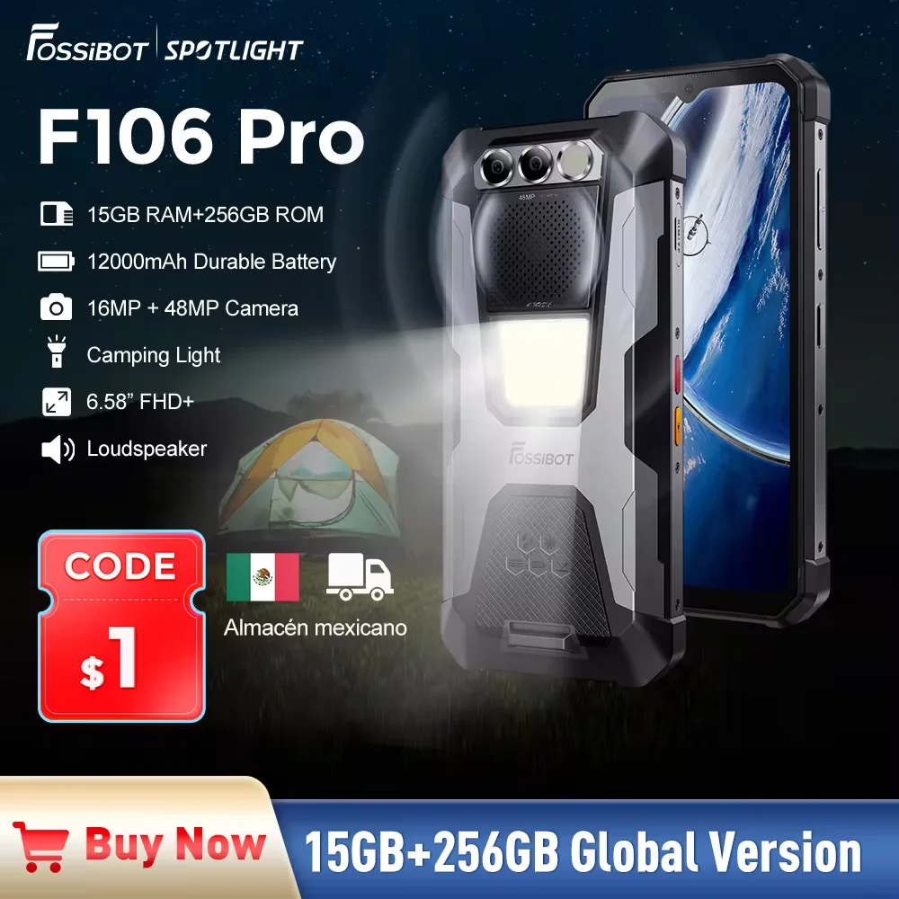 World-Premeire-FOSSiBOT-F106-PRO-Smartphone-robusto-15GB-256GB-MTK-G85-Android-14-12000mAh ...