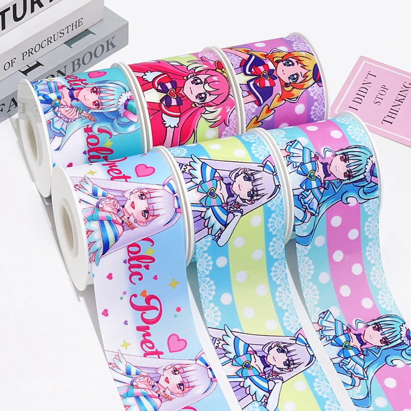 10-Yard-Cartoon-Girls-Printed-Grosgrain-Ribbons-For-Bows-DIY-Craft ...
