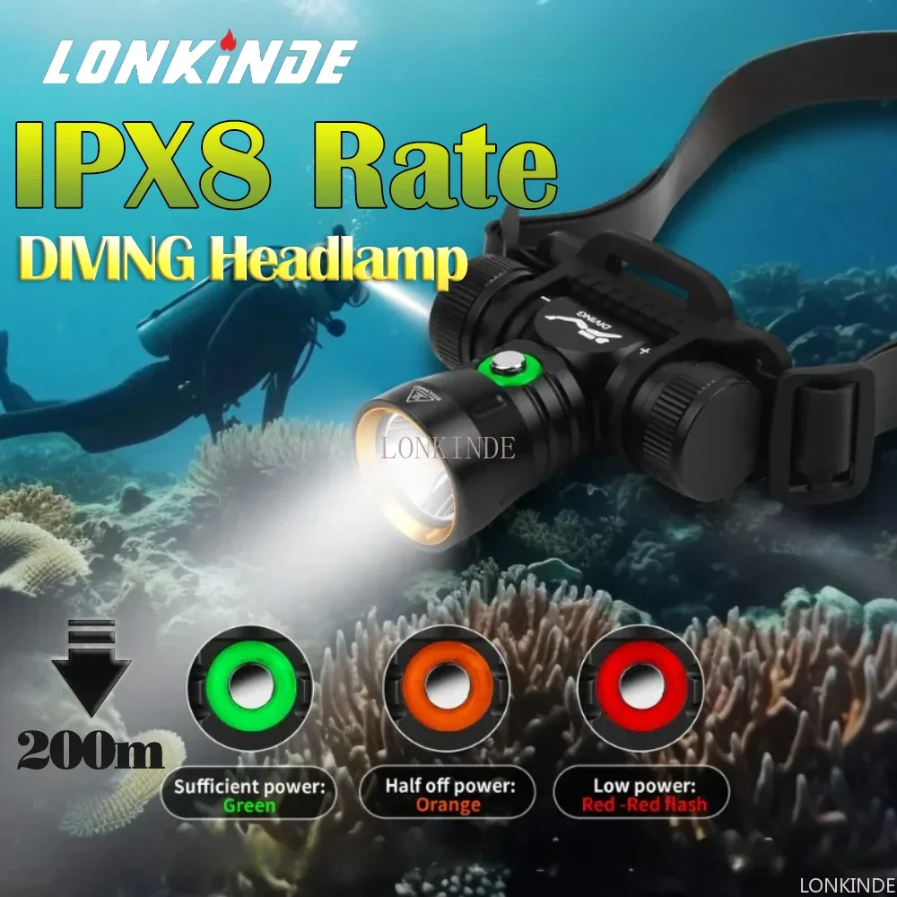 2024-Professional-LED-Scuba-Diving-Headlamp-5000LM-IPX8-Waterproof ...