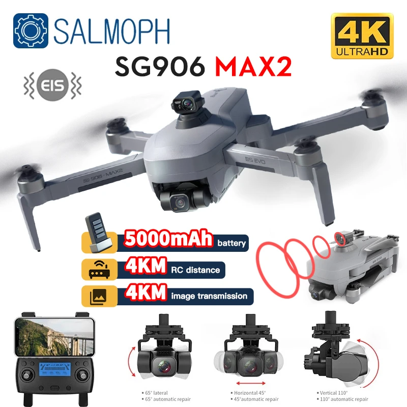 Sg906 Max 1 / Pro 2 Professional Fpv 4k Camera Drone With 3-axis Gimbal ...