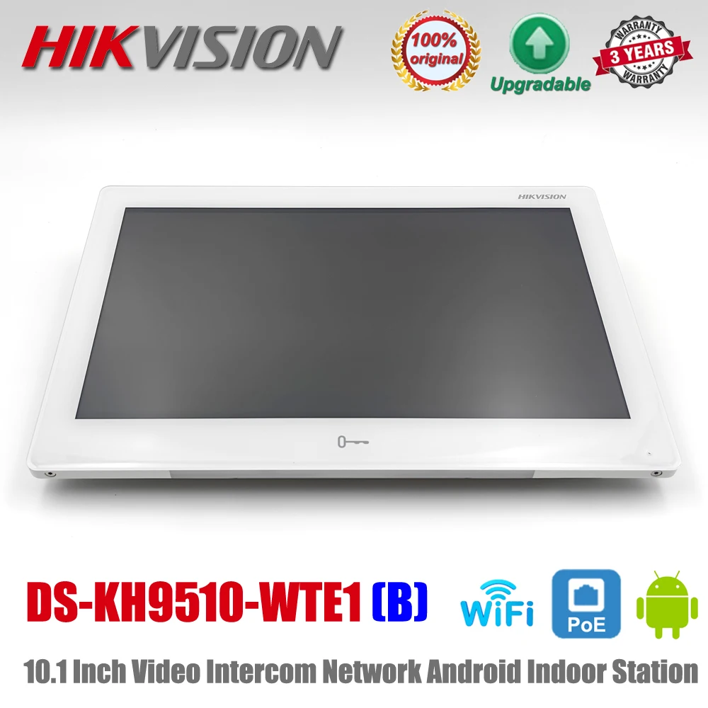Hikvision DS-KH9510-WTE1 (B) Video Intercom Android Indoor Station 10.1 ...
