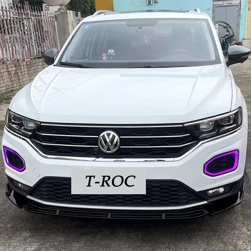 For-Volkswagen-T-Roc-T-Roc-TSI-TDI-2017-2022-Front-Bumper-Lip-Spoiler ...