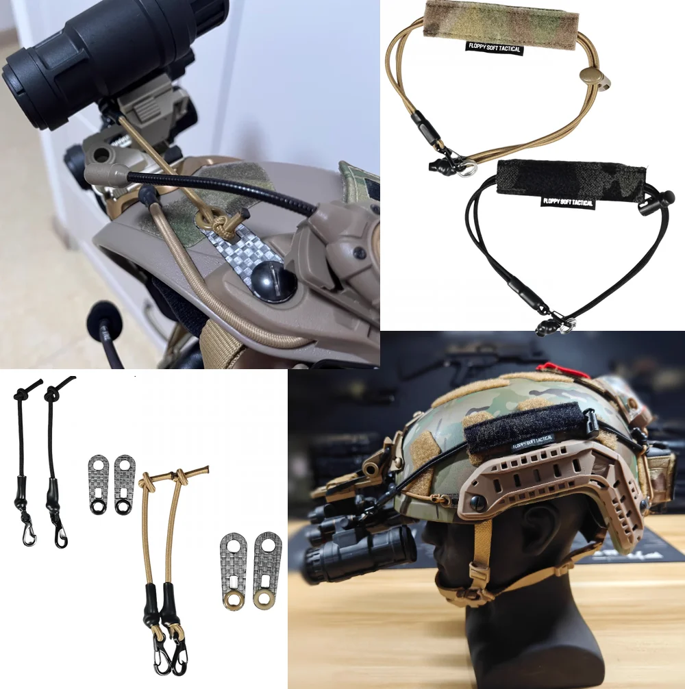 Tactical helmet NVG Lanyard Rope Elastic Fixed Cord night vision device ...