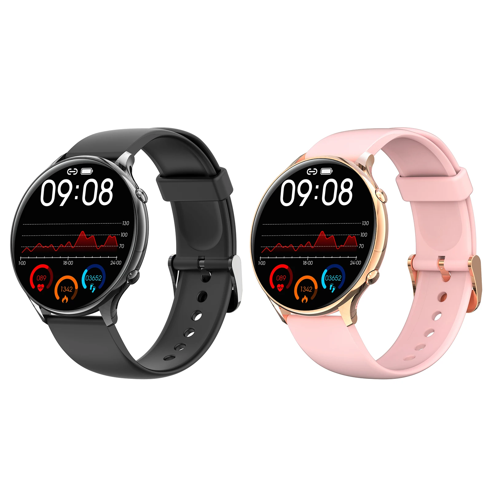 QS06 Smart Watch Women Men IPS HD Touch Screen Sports Fitness Tracker ...
