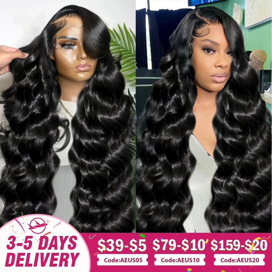 250-Density-Brazilian-Frontal-Body-Wave-30-40-Inch-HD-Lace-Front-Human ...