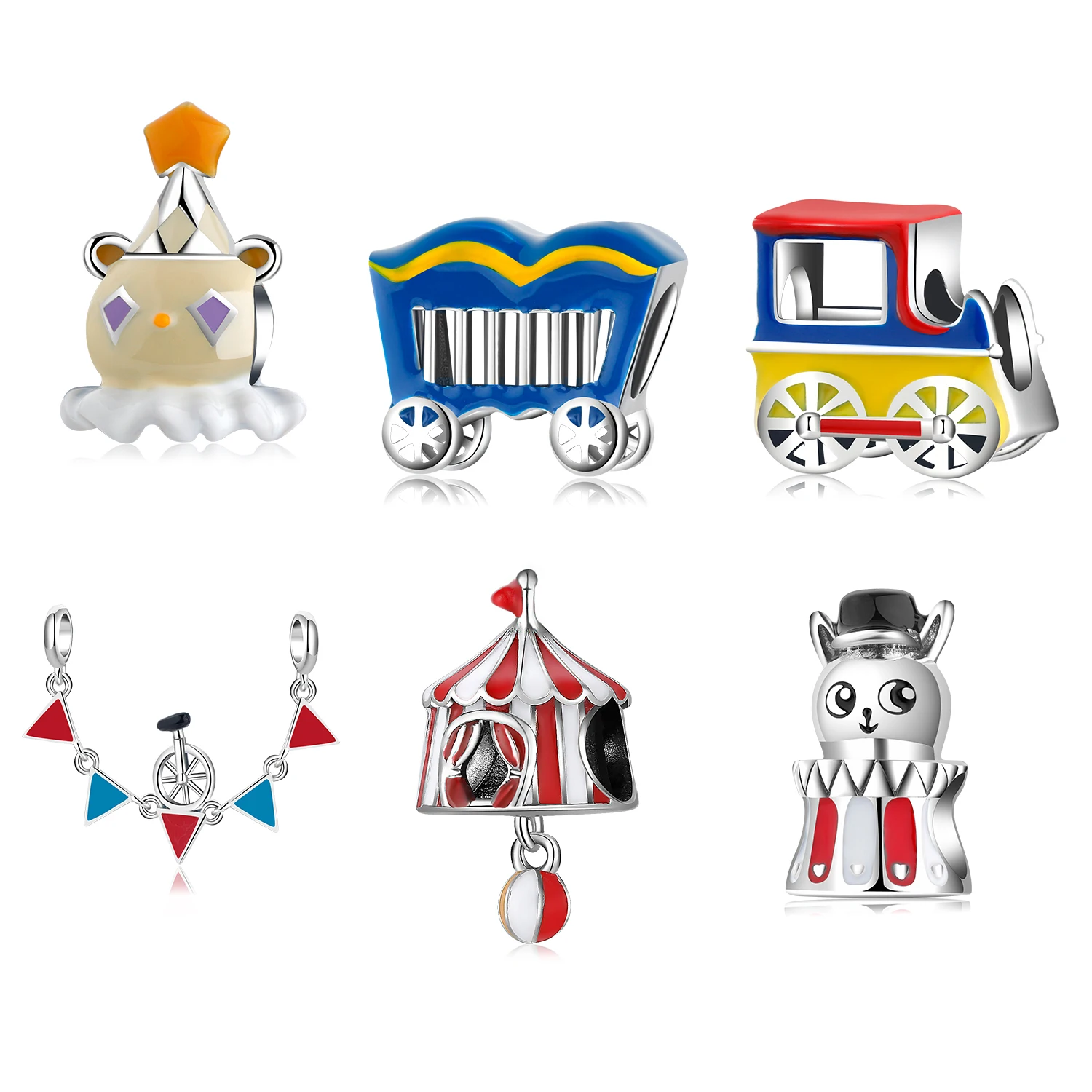 Colorful-Circus-Theme-Performance-Charms-Jewelry-Making-925-Silver ...