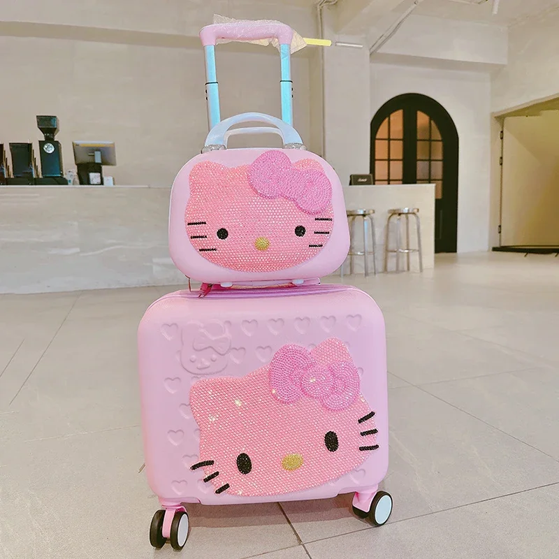 12-16-In-Hello-Kitty-Suitcase-Cartoon-Travel-Cosmetic-Case-Large ...