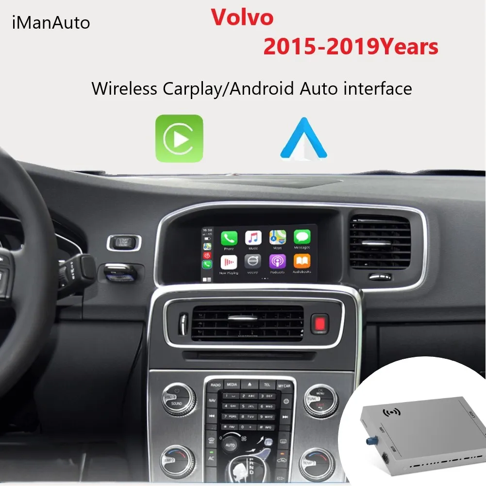 Wireless Apple CarPlay Android Auto Interface for Volvo XC60 S60 S60L ...
