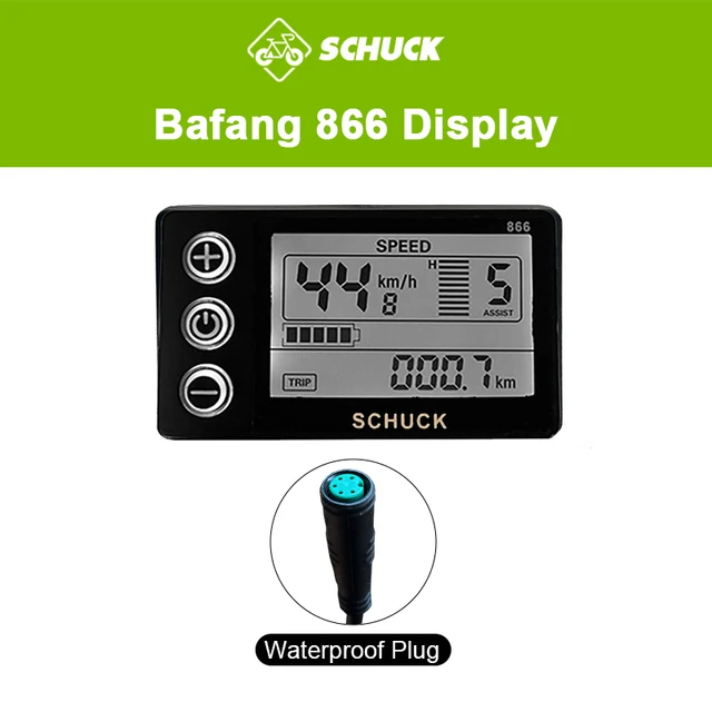 Bafang S866 LCD 24V 36V 48V Display with 5 Pin Female Plug Use for Electric Bicycle Scooter 8Fun ...