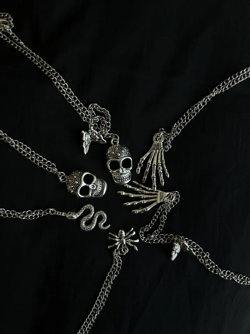 BJD-Doll-Necklace-suitable-for1-4-1-3-Uncle-size-Goth-Metal-Skull ...
