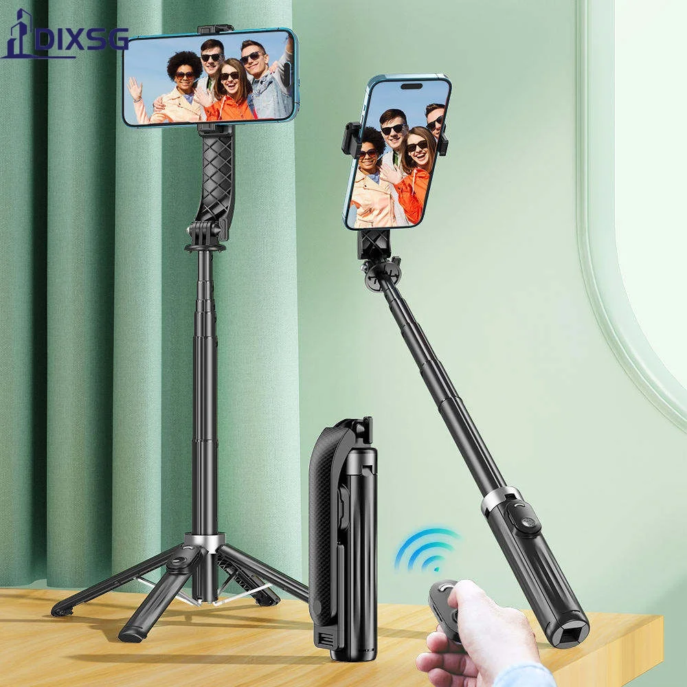 DIXSG-Quadripod-Foldable-Aluminum-Selfie-Stick-Extendable-Portable ...