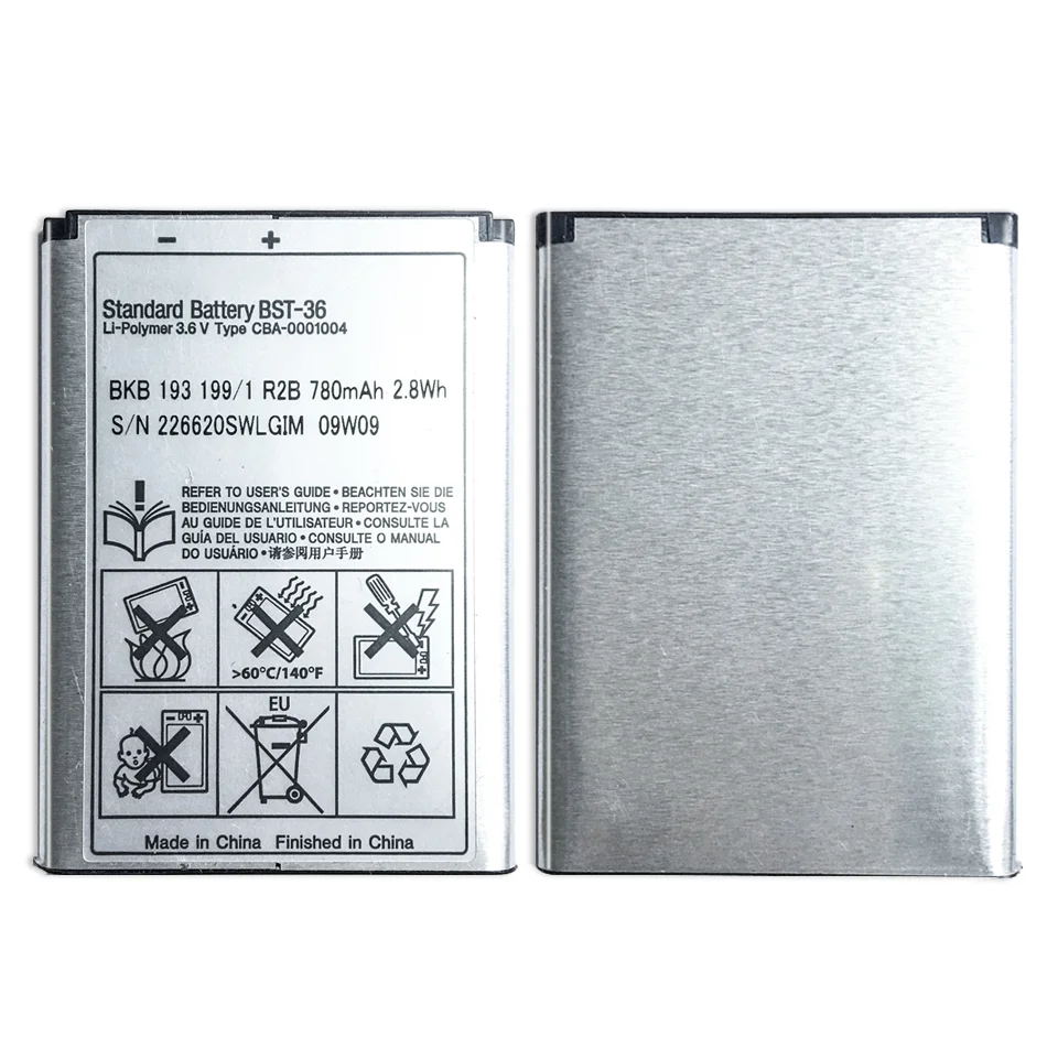 2pcs 5pcs 10pcs 780mah Bst-36 Battery For Sony Ericsson J300 K510i ...