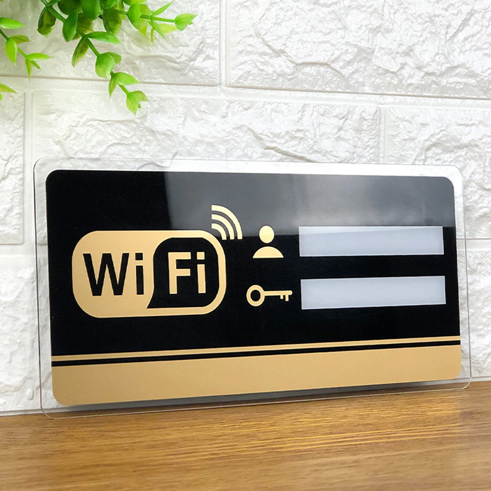 WIFI-Sign-Mirror-Wall-Stickers-Self-adhesive-Acrylic-Rewritable ...