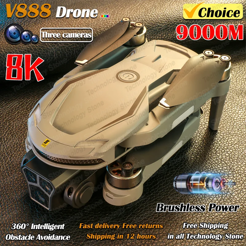 V888-Drone-8K-GPS-Triple-Camera-Professional-Obstacle-Avoidance-Optical ...