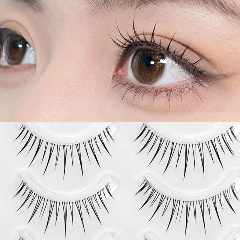 Manga False Eyelashes Fairy Transparent Terrier Korea 5 Pairs Natural ...