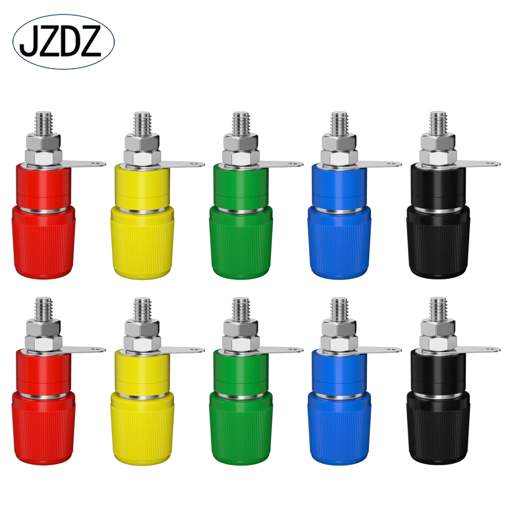 JZDZ-10PCS-4MM-Banana-Socket-Binding-Post-Nut-Banana-Plug-Jack-Electrical-Connector-Terminal-DIY ...