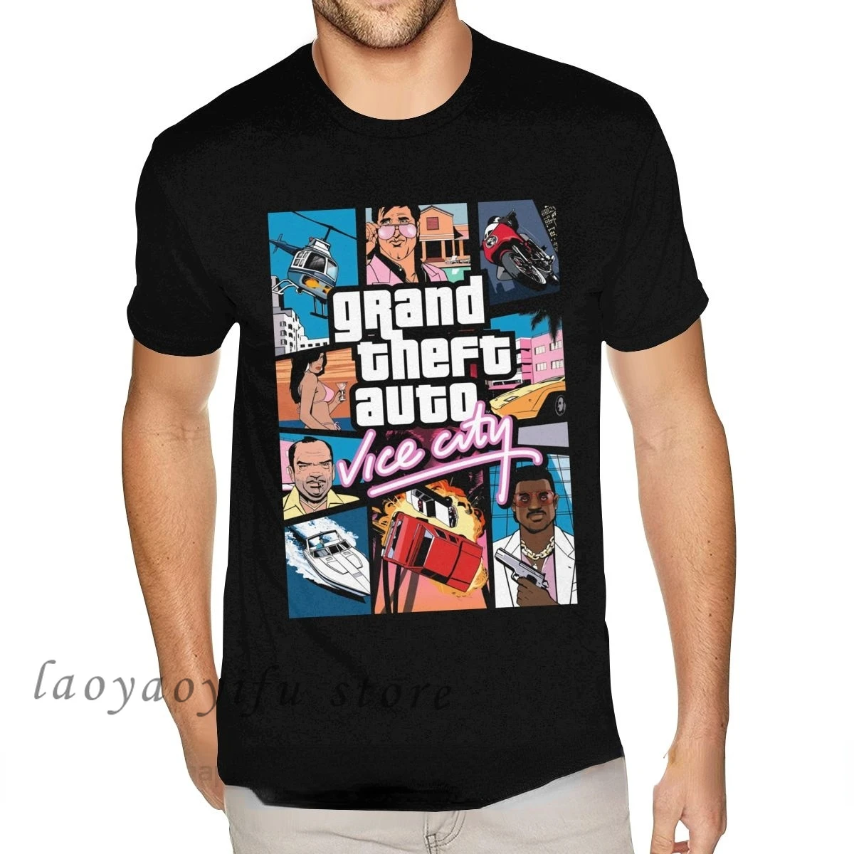 Game Grand Theft Auto Vice City T Shirt Gta Graphic Tshirts Shirt Mens ...