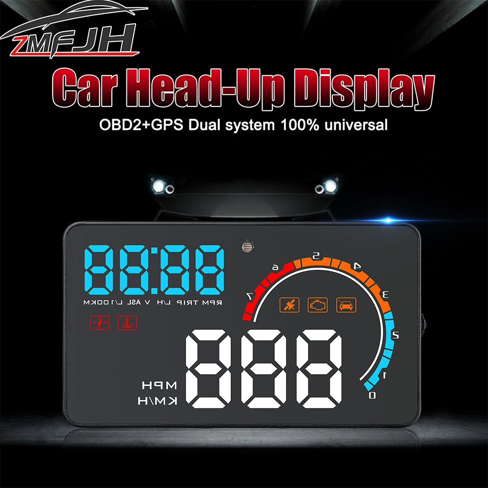 OBD-GPS-Car-Speedometer-On-board-Computer-Head-Up-Display-Windshield ...