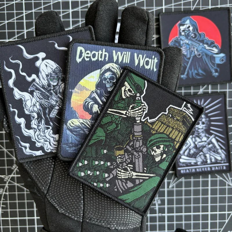 Reaper Skull Soldier Tactical Patch Death Rifleman Morale Badge ...