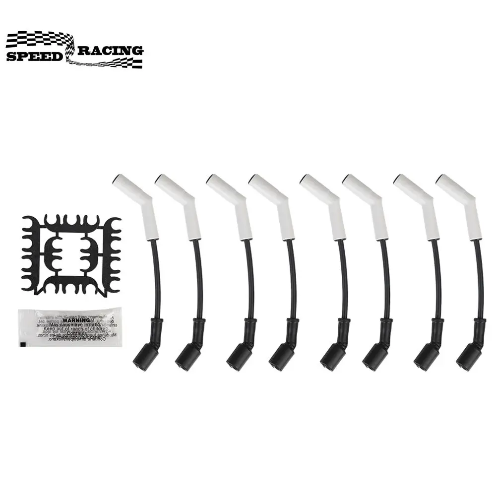 8Pcs-9070C-Extreme-Wire-Set-Silicone-Spark-Plug-Wire-Sleeve-Kit-For-GM ...