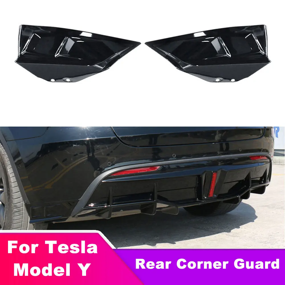 Rear-Bumper-Side-Corner-Diffuser-Lip-For-Tesla-Model-Y-2020-2024 ...