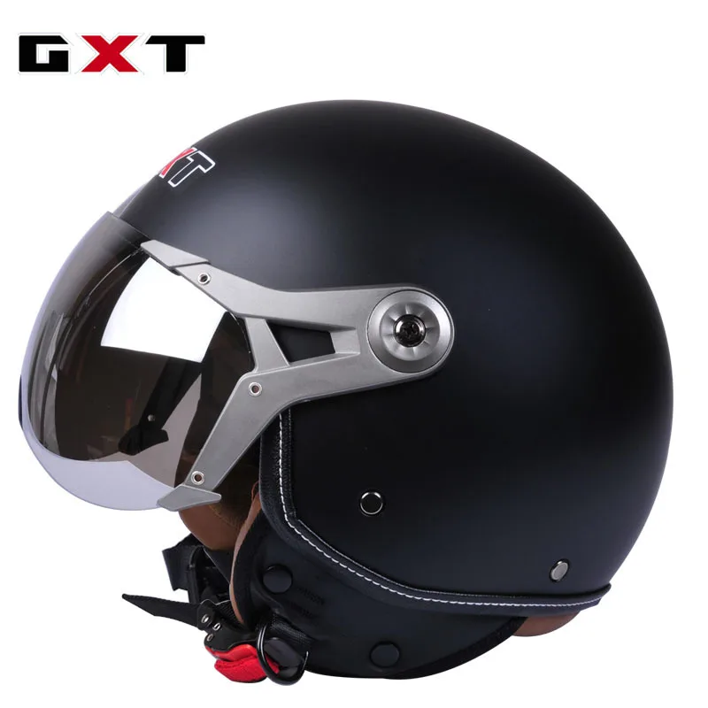 Chopper Biker Motorcycle Open Face 3/4 Vintage Helmet Motorcycle Half ...