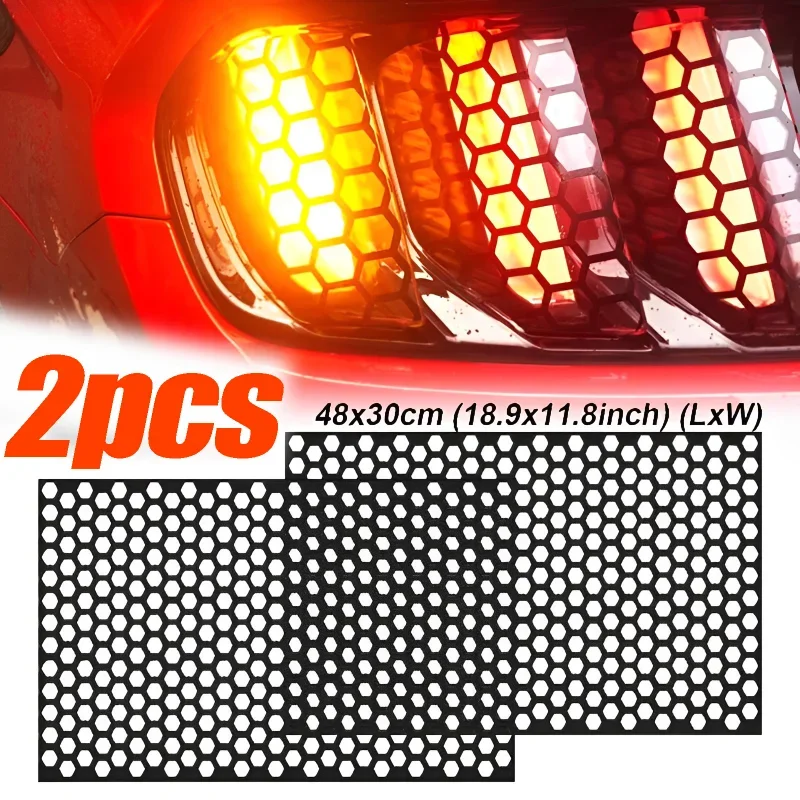 Car-Honeycomb-Stickers-Car-Stylish-Tail-Lights-DIY-Hollow-Protector ...
