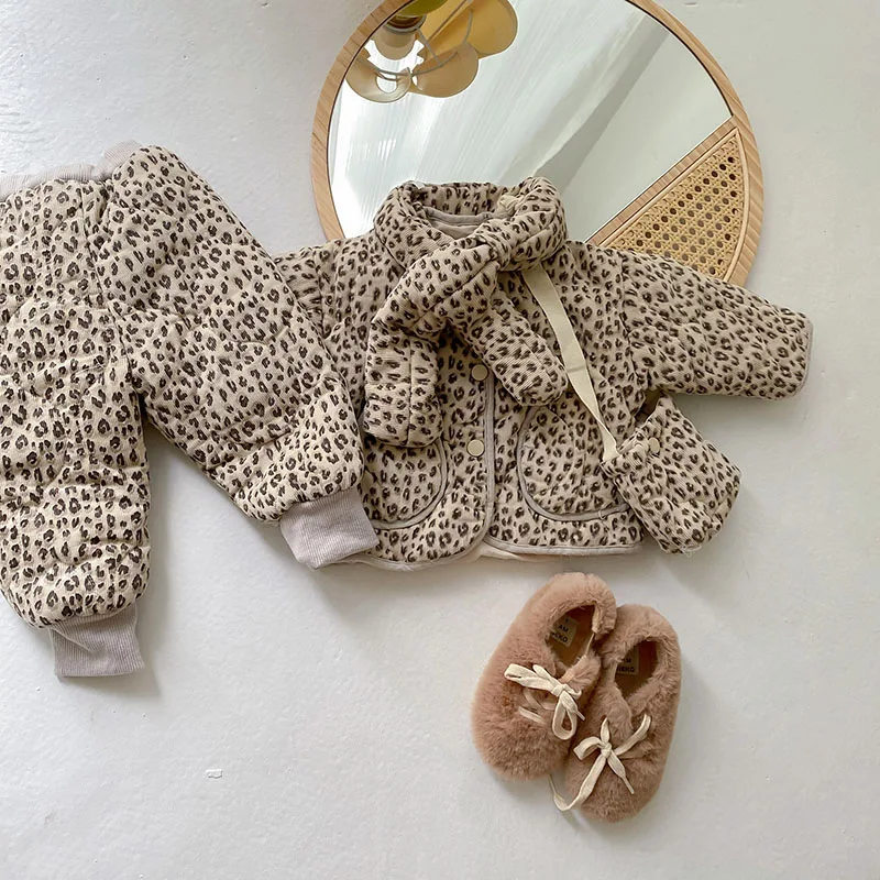 Winter-Infant-Baby-Leopard-Print-Cotton-Clothes-Corduroy-Thick-Quilted ...