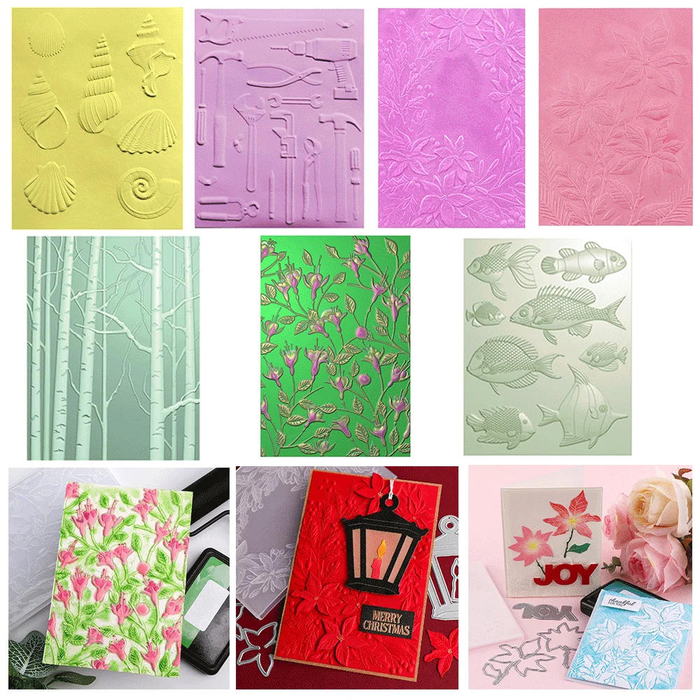 Various Seashell; Tool 3D Embossing Folder and Matching Dies for Adding ...