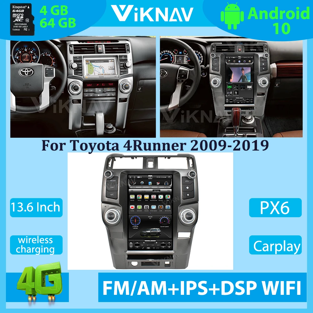 Android 10 Car Radio For Toyota 4Runner 2009 2019 Multimedia Player GPS ...
