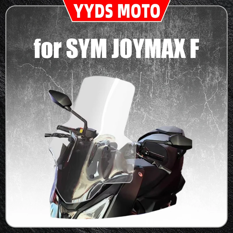 The front windshield of the SYM JOYMAX F is modified with a higher and ...