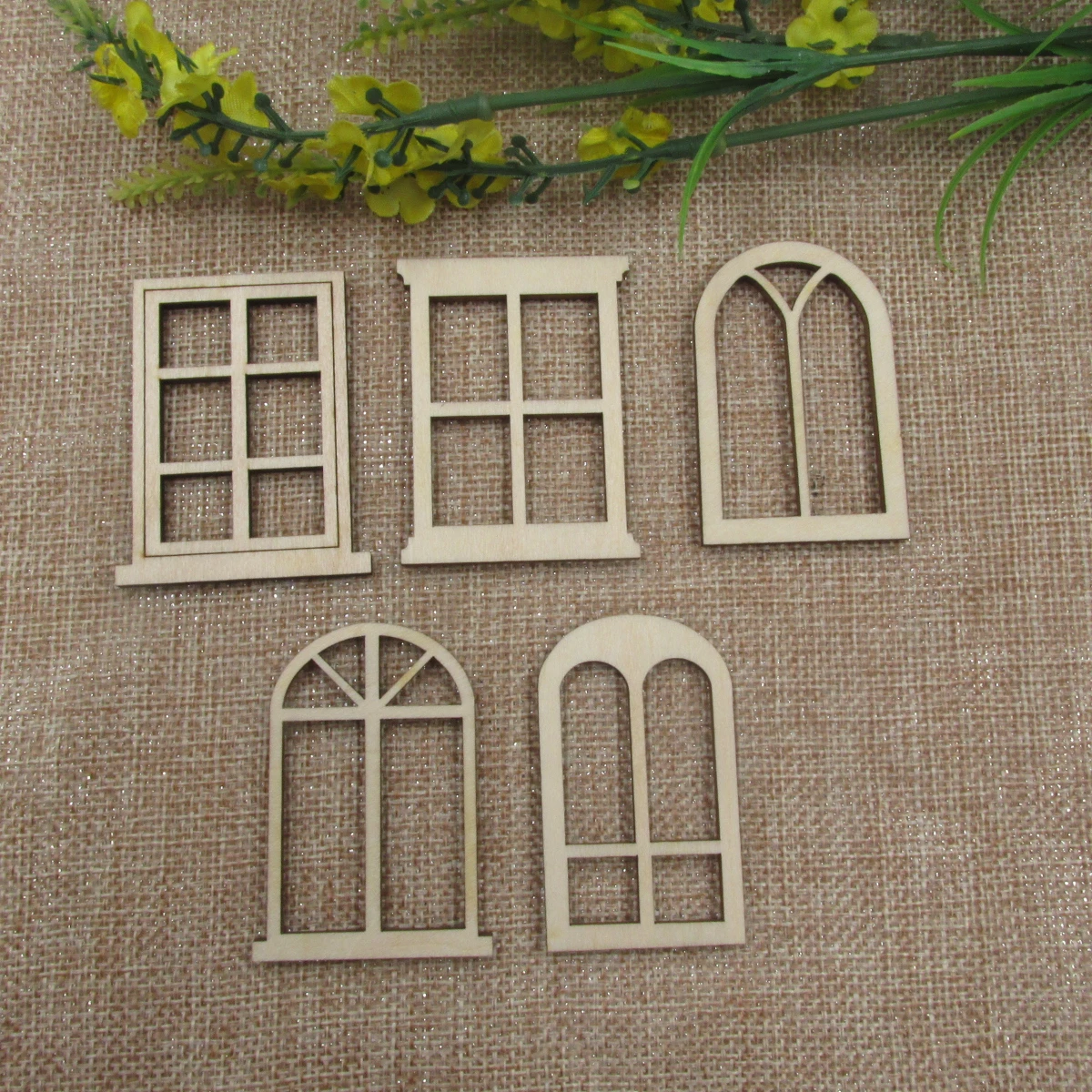 Wooden Dollhouse Parts Dollhouse Window Miniature - 1/12 Scale Sliding ...