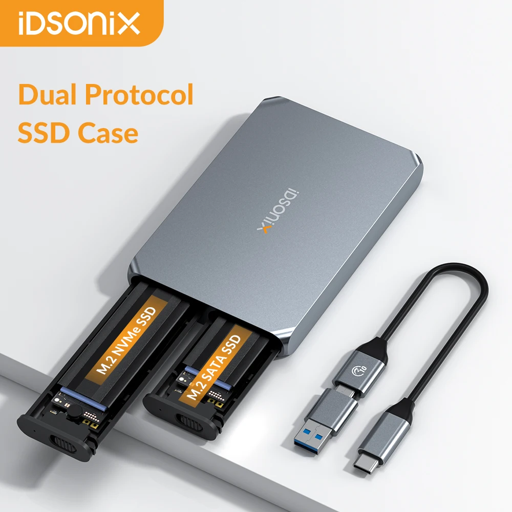 iDsonix-NVMe-SSD-Enclosure-Dual-Protocol-2Bay-M-2-NVMe-NGFF-SATA-SSD ...
