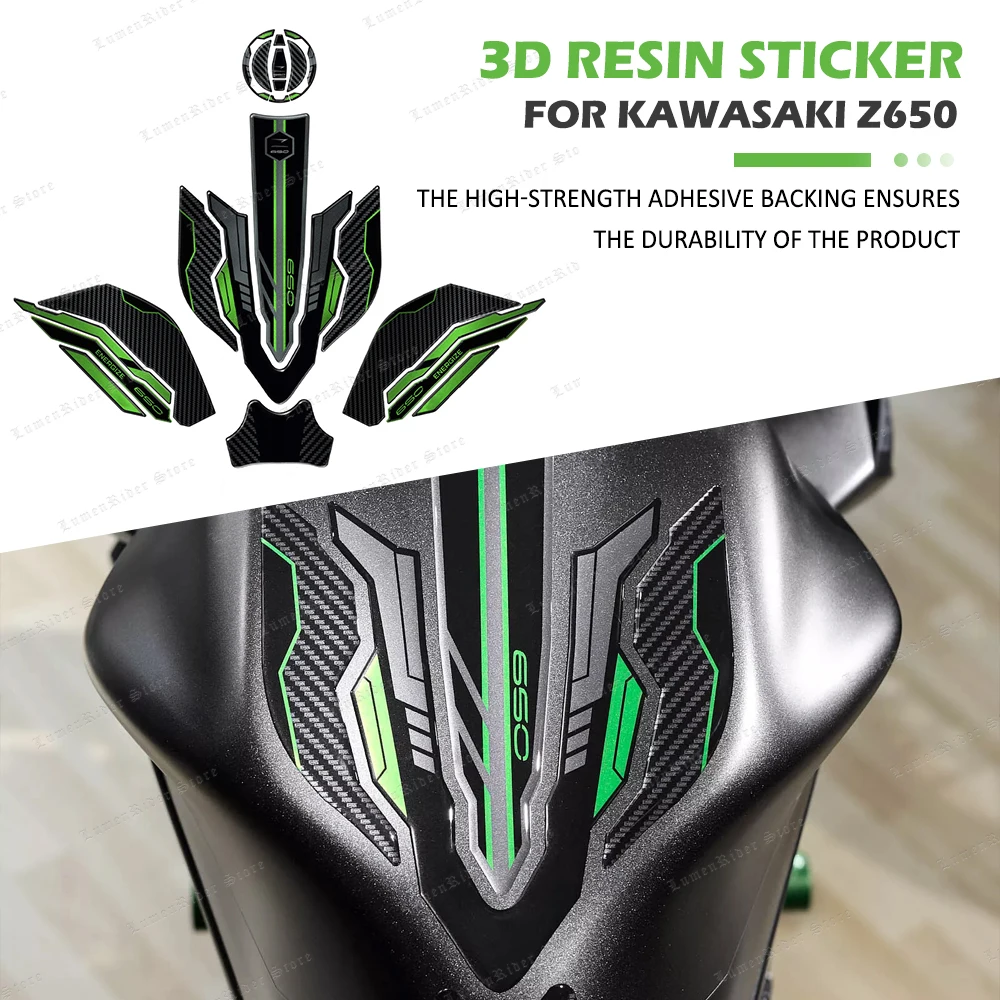 For KAWASAKI z650 Z 650 2024 Fuel Tank Sticker Oil Gas Cap 3D Decal ...