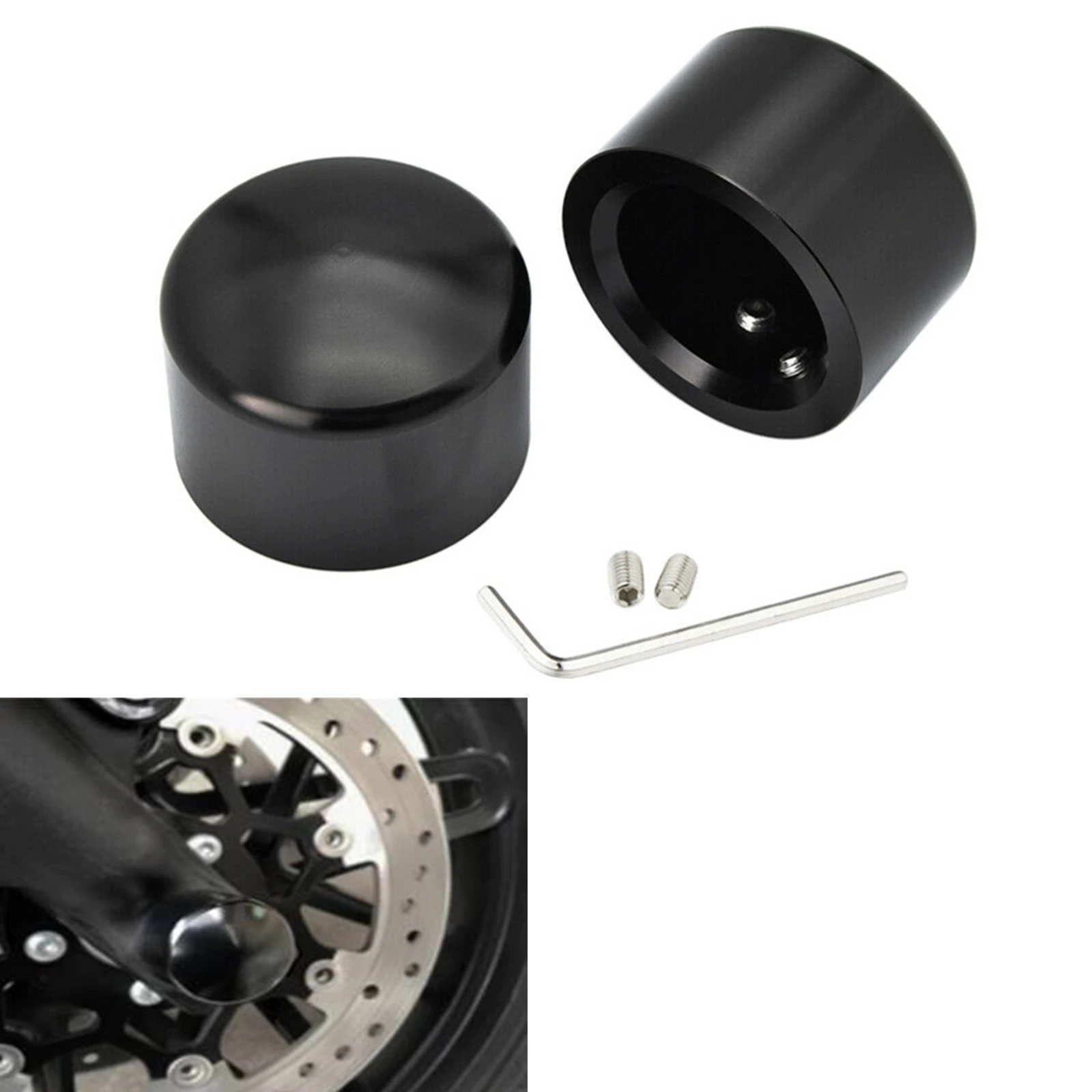 Motorcycle-Front-Axle-Nut-Bolt-Cover-Guard-Cap-For-Harley-Sportster-883 ...