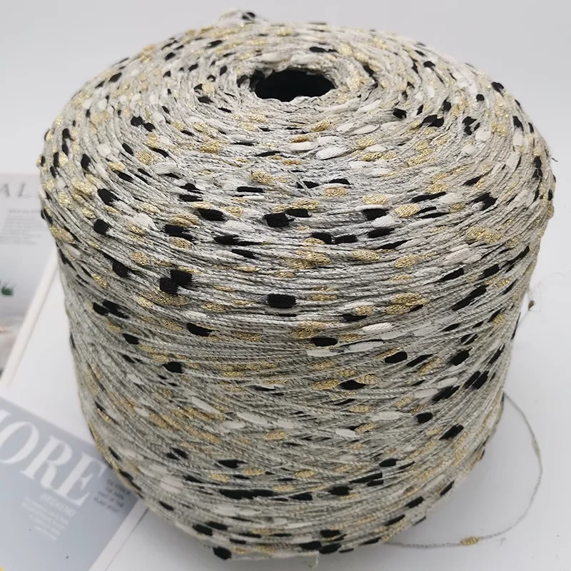 500g Tadpole yarn Yarn for knitting Flash Golden silk threads knit ...