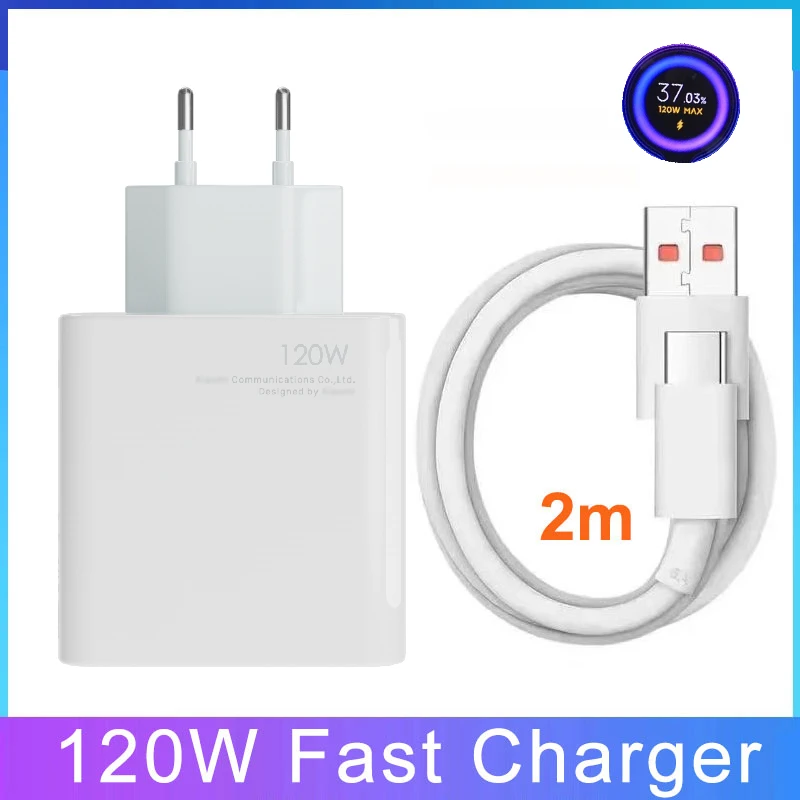 For-Xiaomi-120W-charger-Fast-charge-adapter-2M-1-5M-Type-C-cable-For-Mi ...
