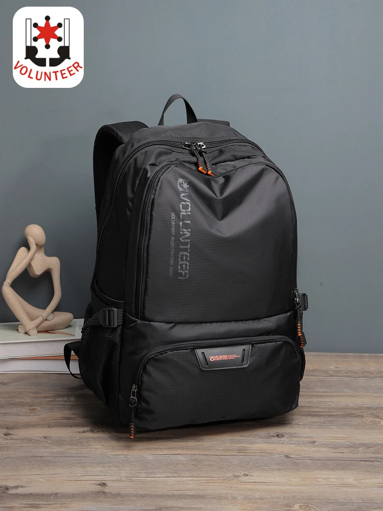 Volunteer Backpack for Men 2023 New Large Capacity Laptop Solid Fashion ...