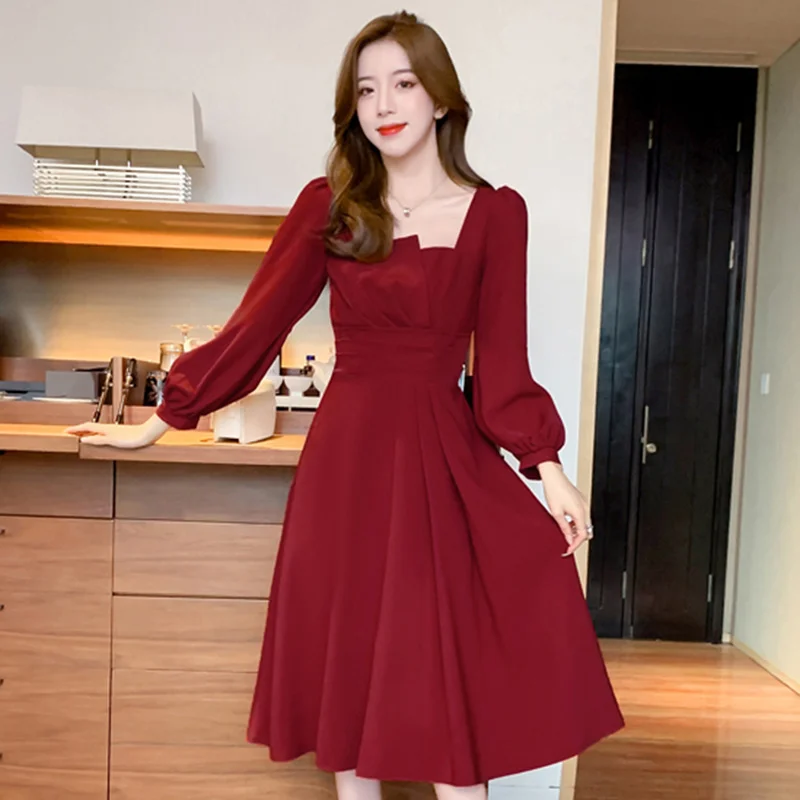 Simple Red Dress For Women