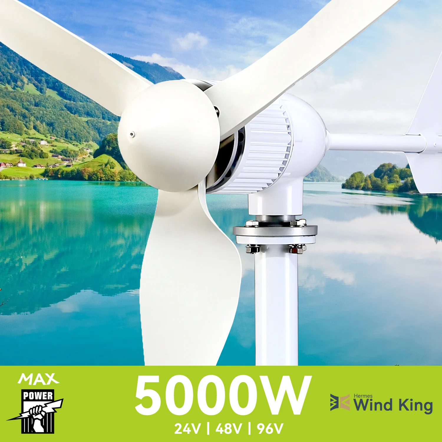 【Higher Power】 5000W Wind Turbine High Efficiency Windmill With MPPT ...