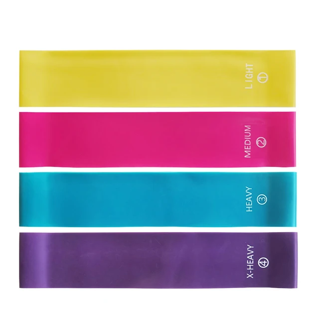 4 Different Levels Elastic Resistance Bands 60cm Yoga training Sport ...