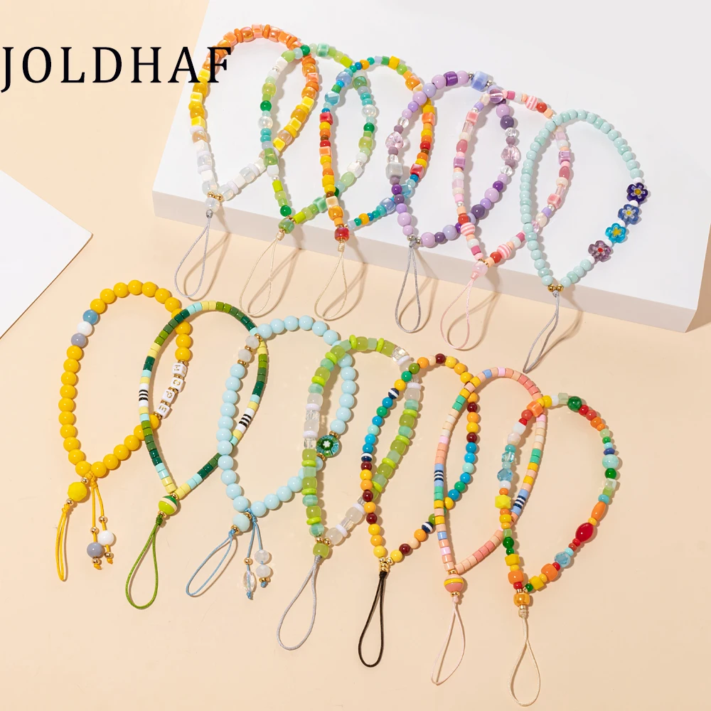 2022-New-Design-Colorful-Beaded-Phone-Charms-Bohemian-Ceramic-Shiny ...