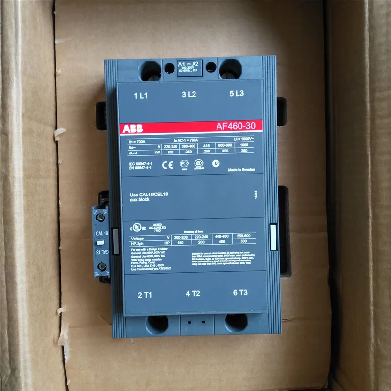 ABB 3-ploe contactors AF series AC/DC operated 1NC+1NO 460A 250kw AF460 ...