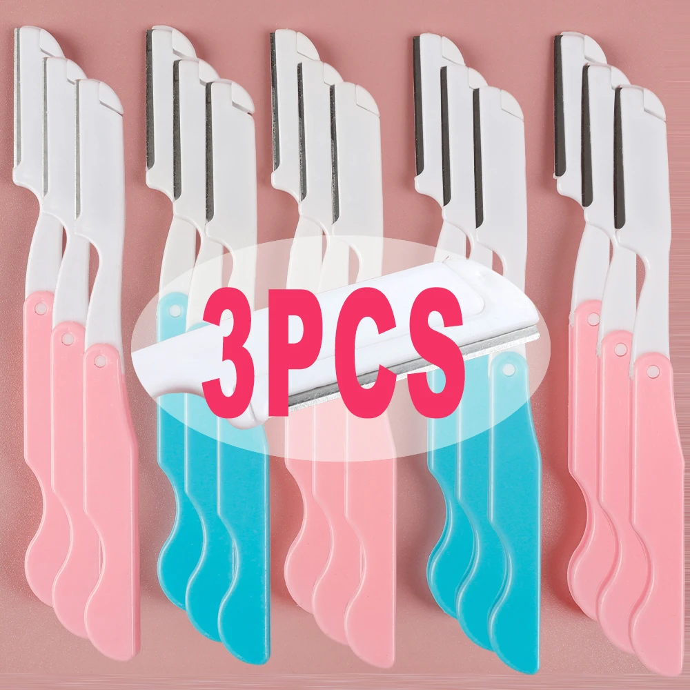 Double-ended-Eyebrow-Trimmer-Blade-Safe-Professional-Folding-Eyebrow ...