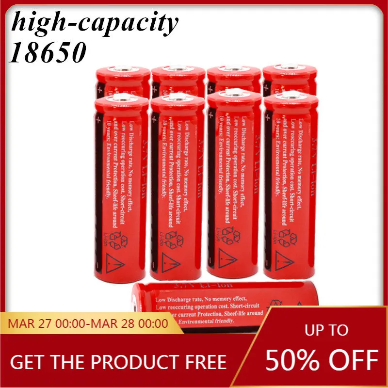 무료 배송 100% 원래 18650 배터리 3.7V 6800mAh 충전식 liion 배터리 Led 손전등 토치 batery ...