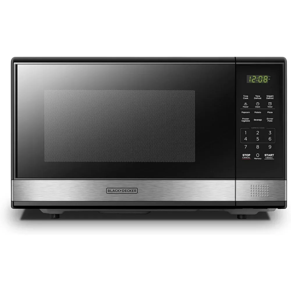 EM031MB11 Digital Microwave Oven with Turntable Push-Button Door, Child ...