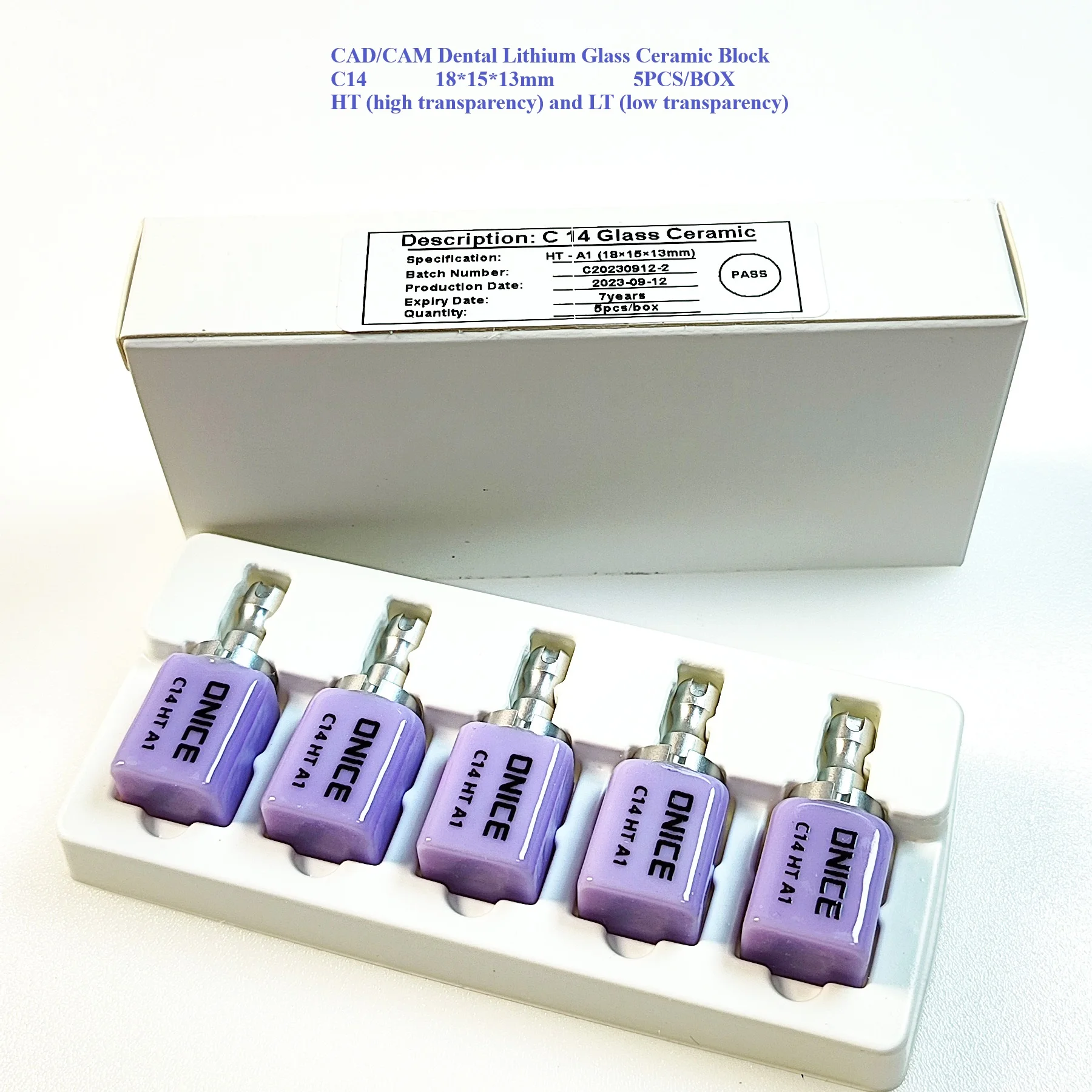 5PCS-ONICE-High-Transparency-Aesthetic-Glass-Ceramic-Blocks-C14 ...