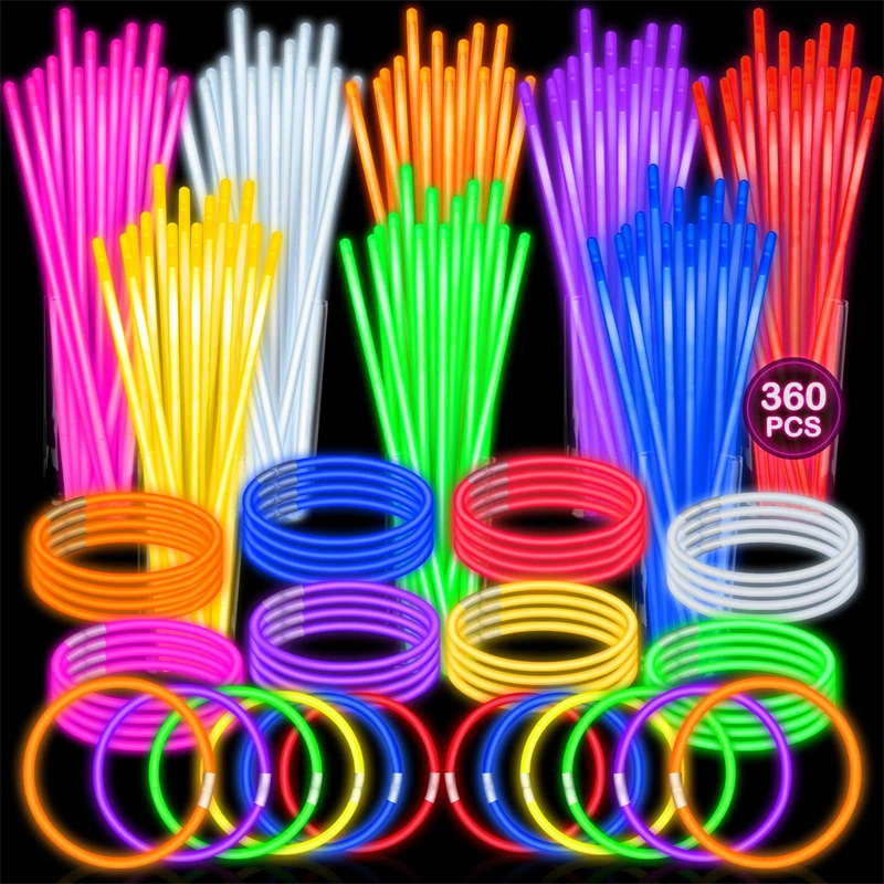 Luminous-Colorful-Glow-Sticks-Fluorescence-Glowing-in-The-Dark-DIY ...